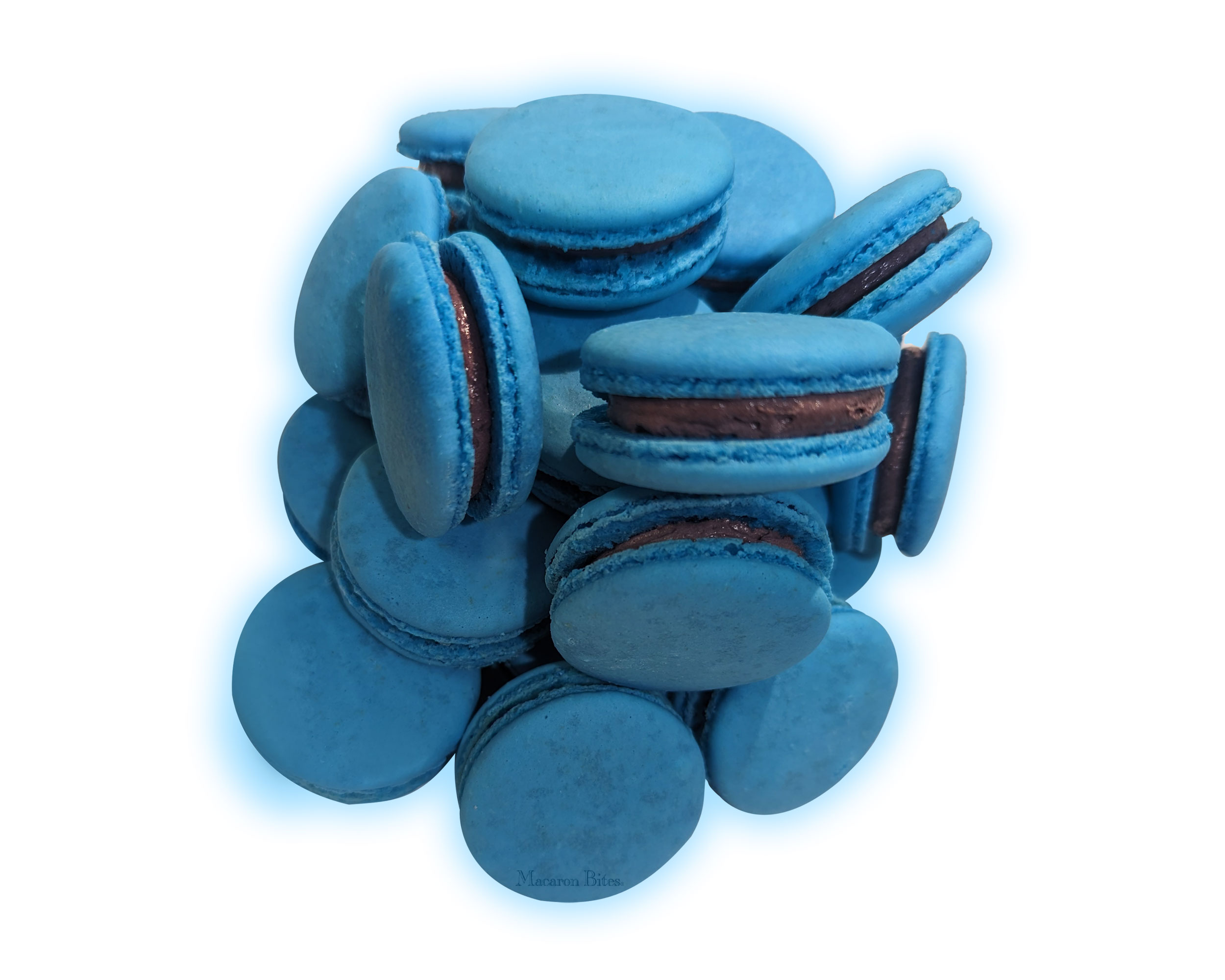 Blueberry Macaron Cookies Gift Box - 24 Count - French Macarons