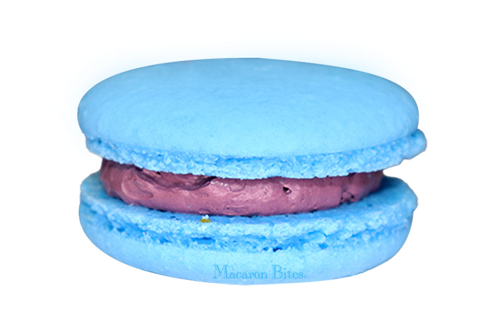 Blueberry Macaron Cookies Gift Box - 24 Count - French Macarons